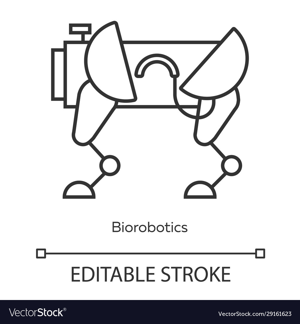Biorobotics linear icon dog-like robot robotic Vector Image Biorobotics linear icon dog-like robot robotic Vector Image