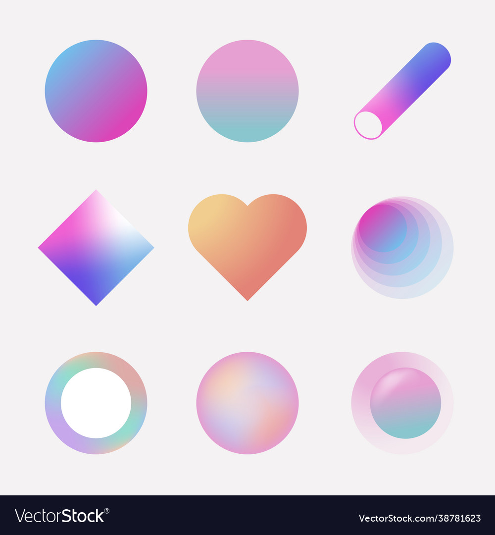 Colorful gradient collection Royalty Free Vector Image