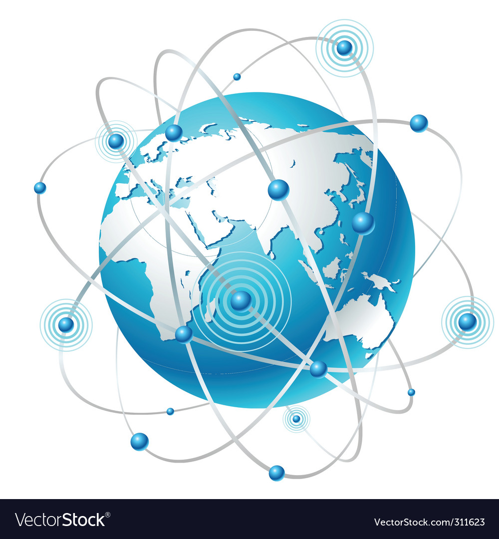 Communication map Royalty Free Vector Image - VectorStock