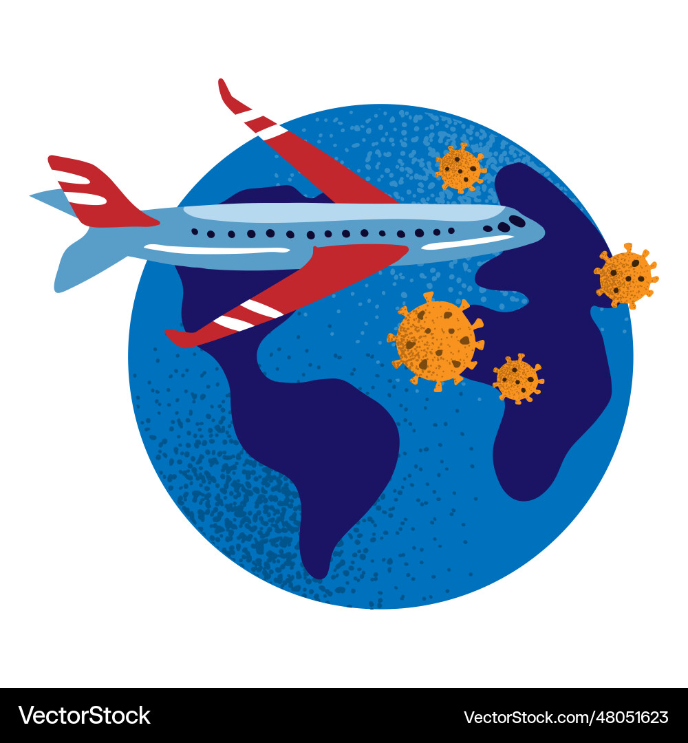 Covid19 earth pandemic textured Royalty Free Vector Image