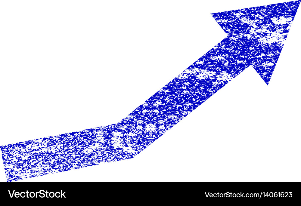 Growth trend grunge textured icon Royalty Free Vector Image