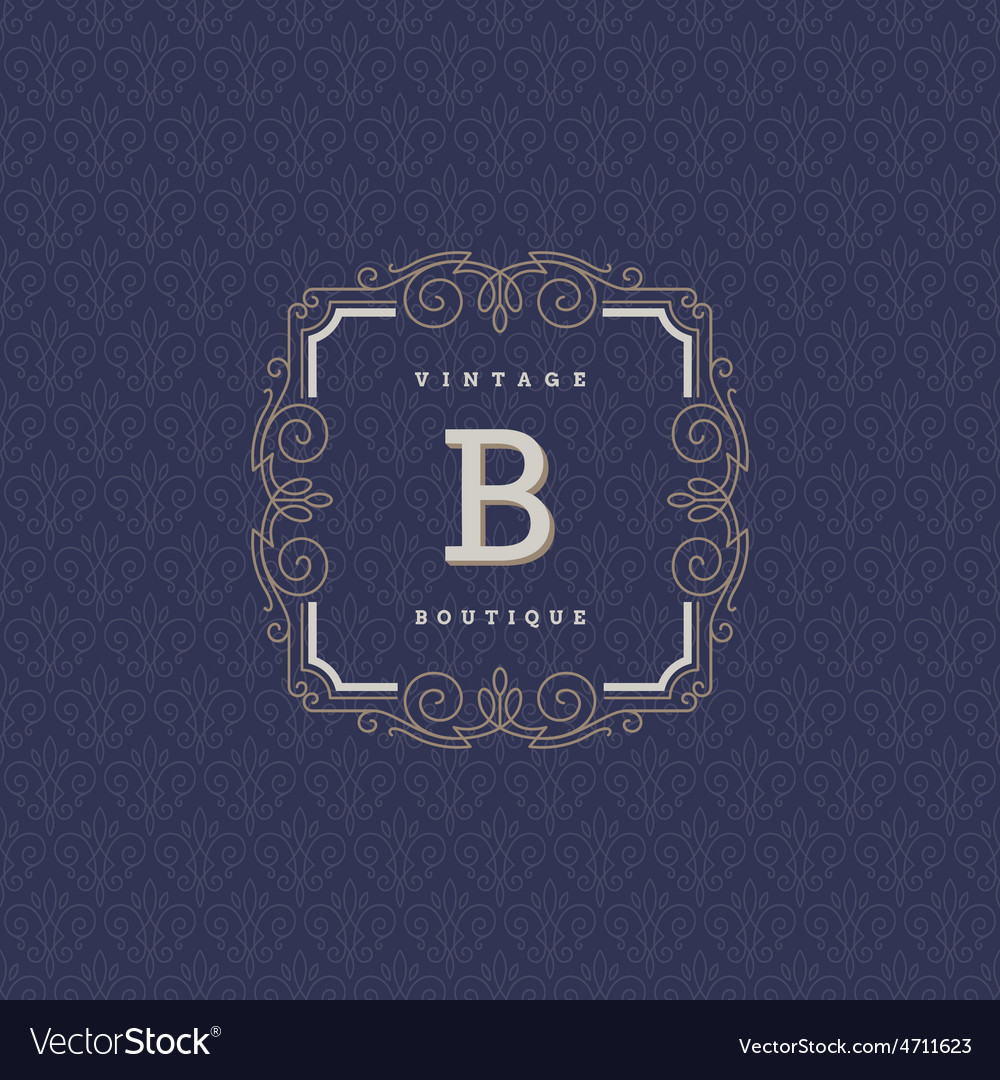 Monogram logo template Royalty Free Vector Image