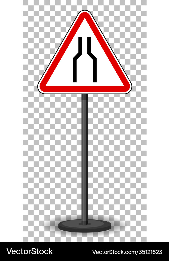 Red traffic sign on transparent background Vector Image