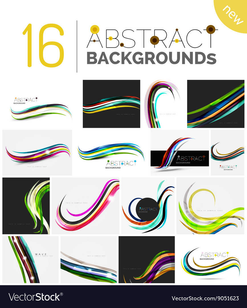 Set of smooth abstract backgrounds Royalty Free Vector Image