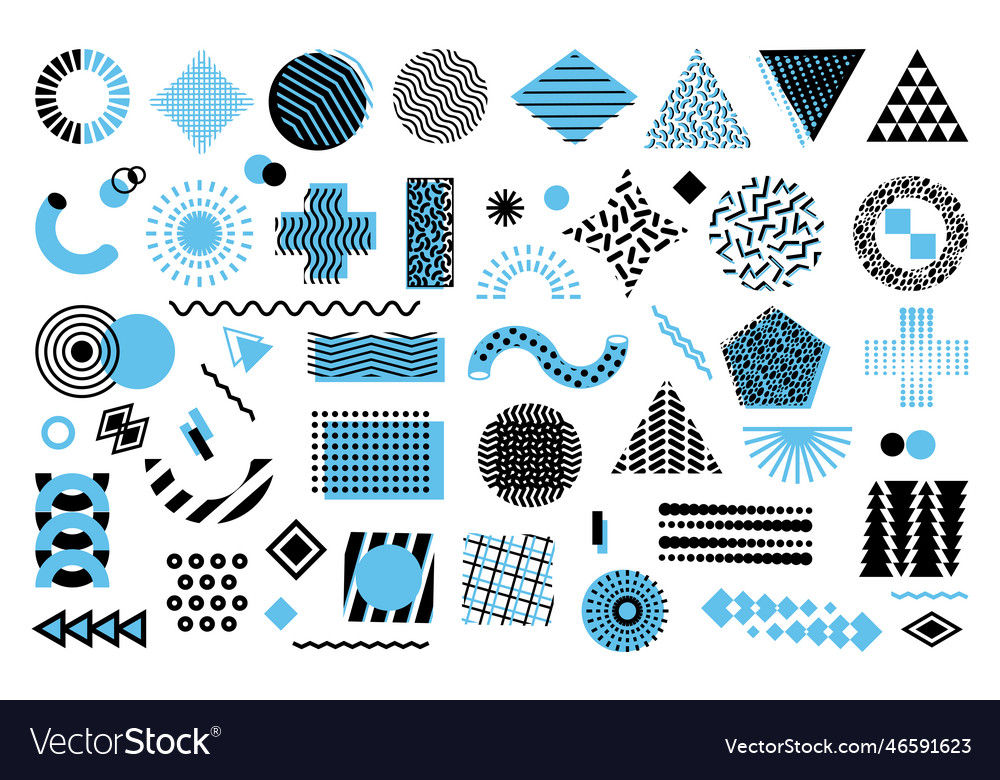 Shape design elements graphic geometric abstract Vector Image