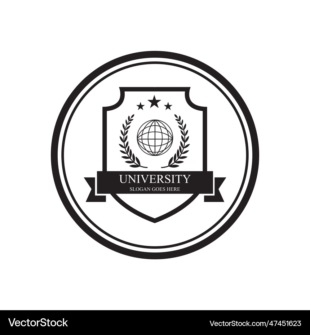 University and academy icons emblems or shields Vector Image