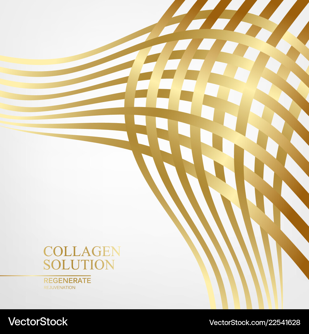 Abstract mesh golden lines isolated over white Vector Image