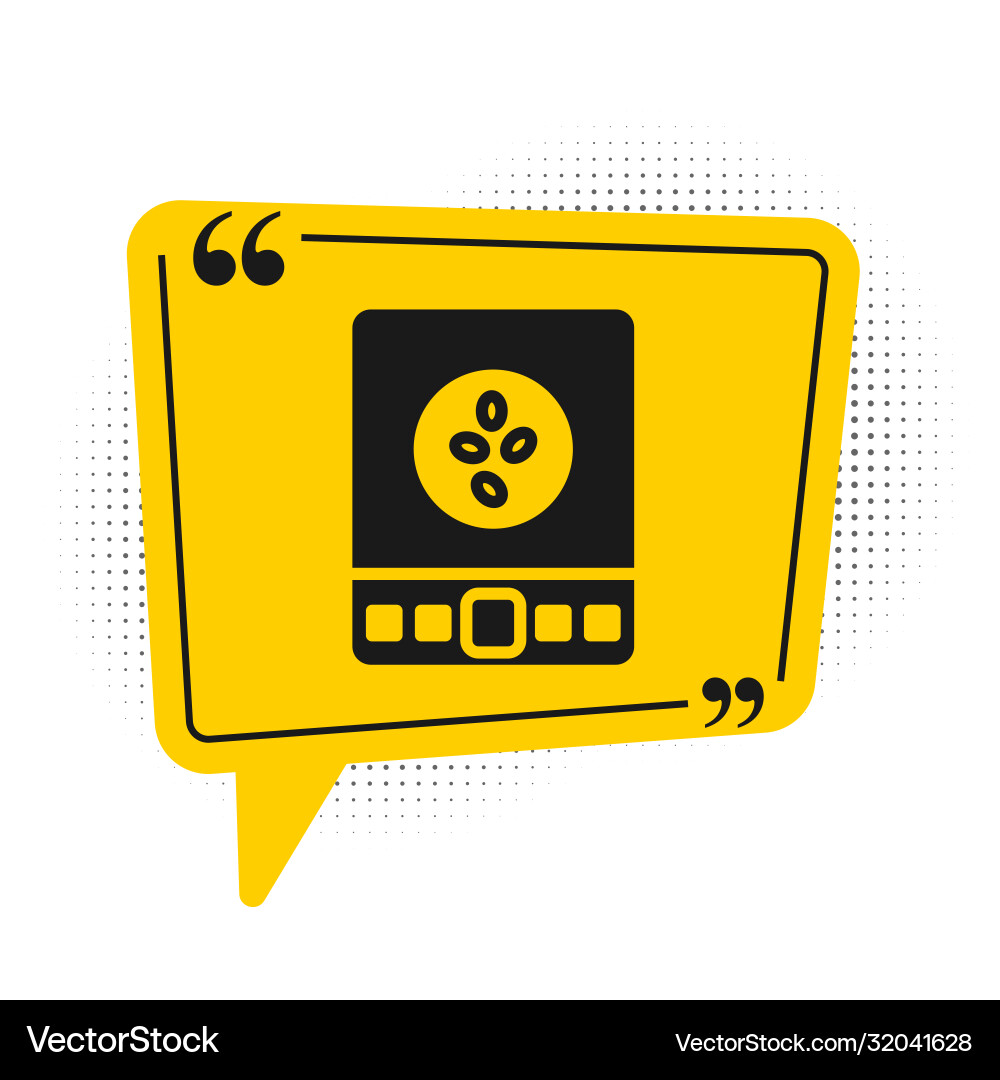 Black electronic coffee scales icon isolated Vector Image