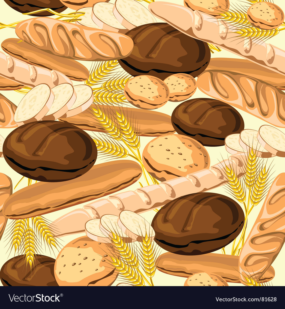 Bread seamless Royalty Free Vector Image - VectorStock