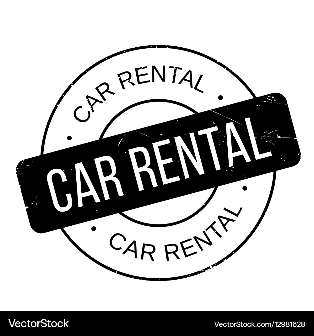 Car rental rubber stamp Royalty Free Vector Image