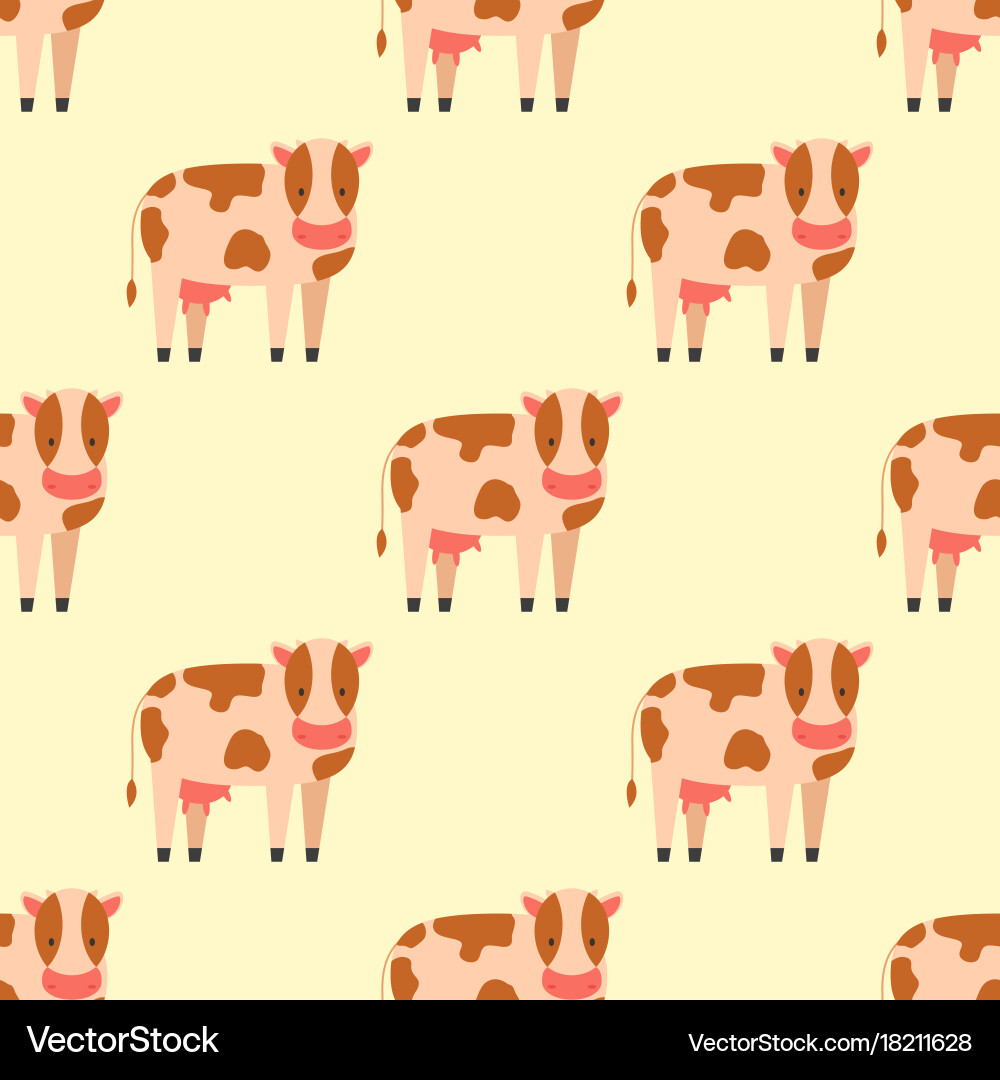 Cow farm animal character Royalty Free Vector Image