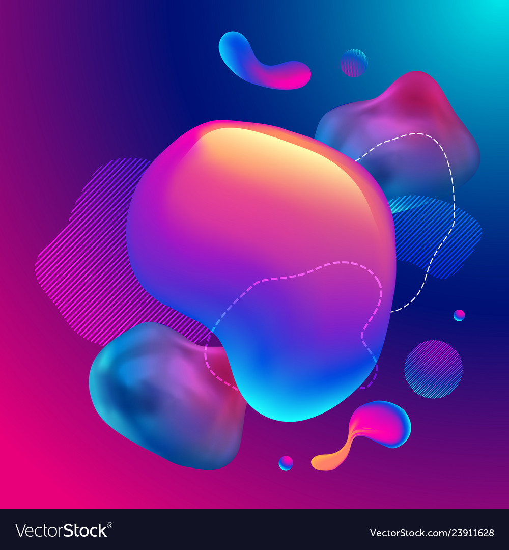 Fluid design graphic elements dynamic background Vector Image