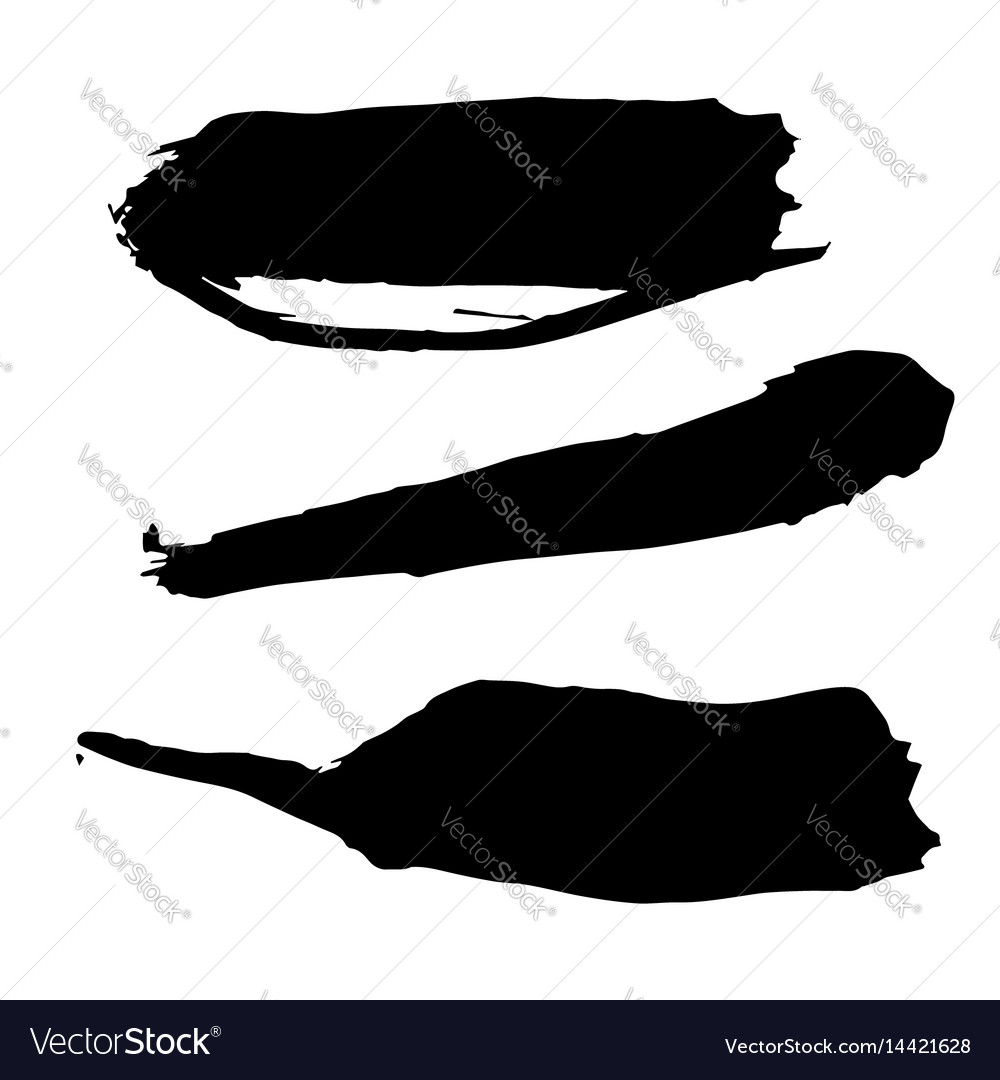 Grunge brush stroke set Royalty Free Vector Image