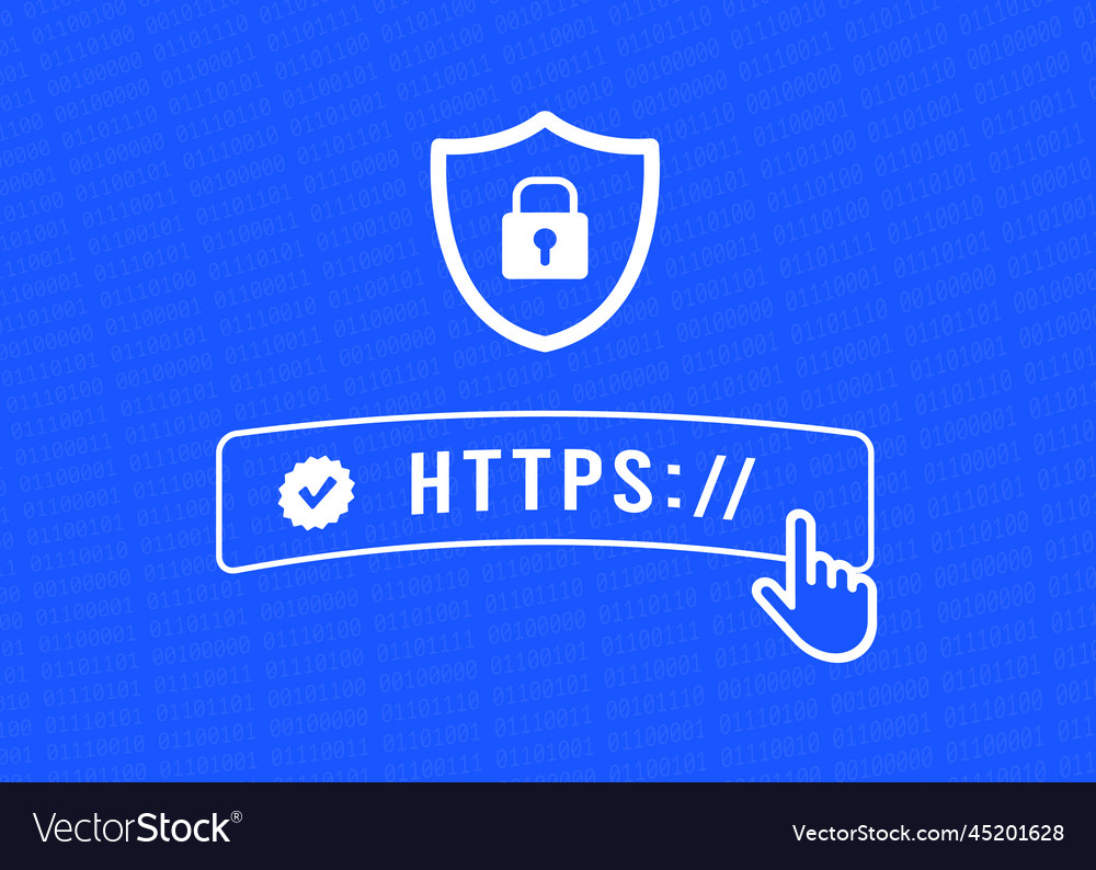 Https hypertext transfer protocol secure concept Vector Image Https hypertext transfer protocol secure concept Vector Image