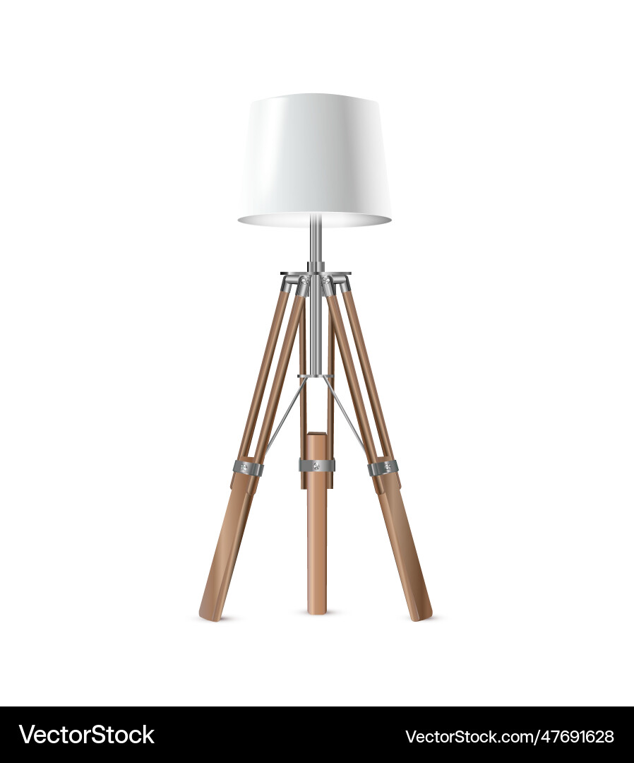 Lamp closeup isolated on white background floor Vector Image
