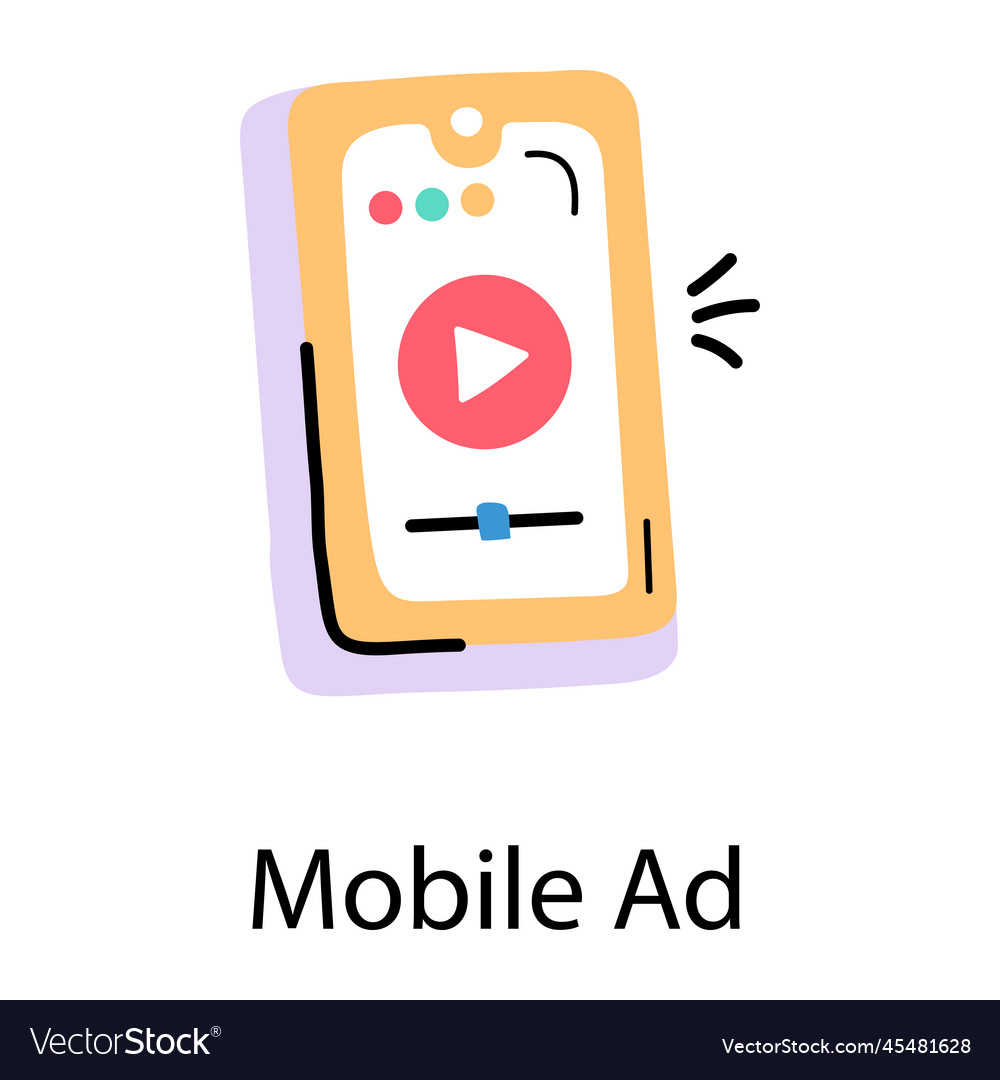 Mobile ad Royalty Free Vector Image - VectorStock