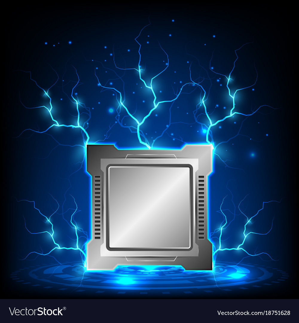 Modern generation processor computer technology Vector Image
