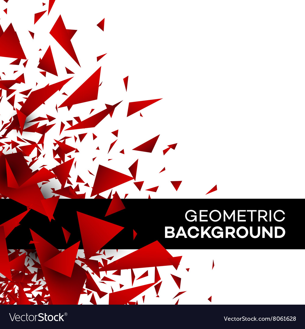 Red Polygon Background Flyer Template Brochure Vector Image