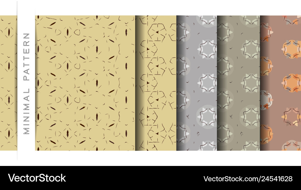 Set of the minimal pattern wallpaper backg Vector Image