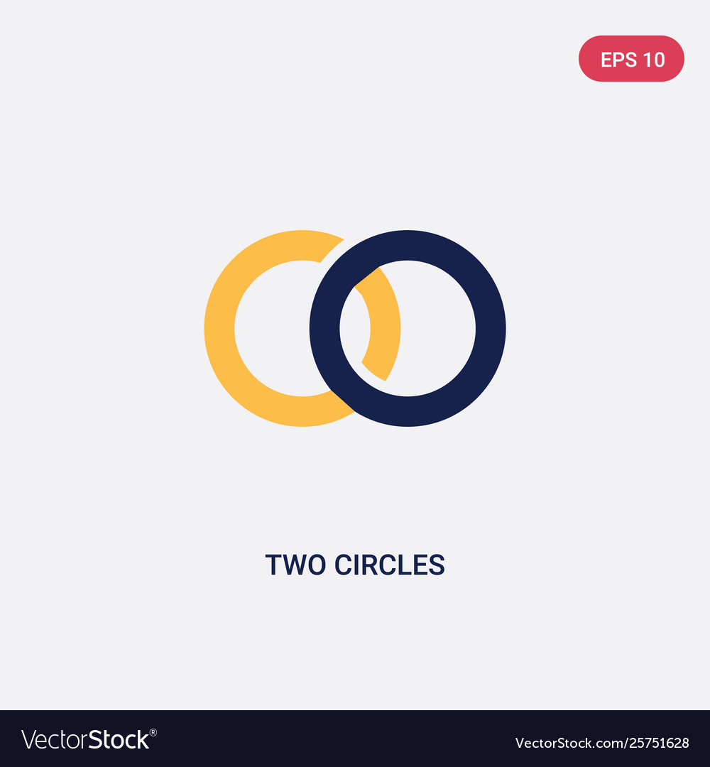 Two color circles icon from ultimate Royalty Free Vector