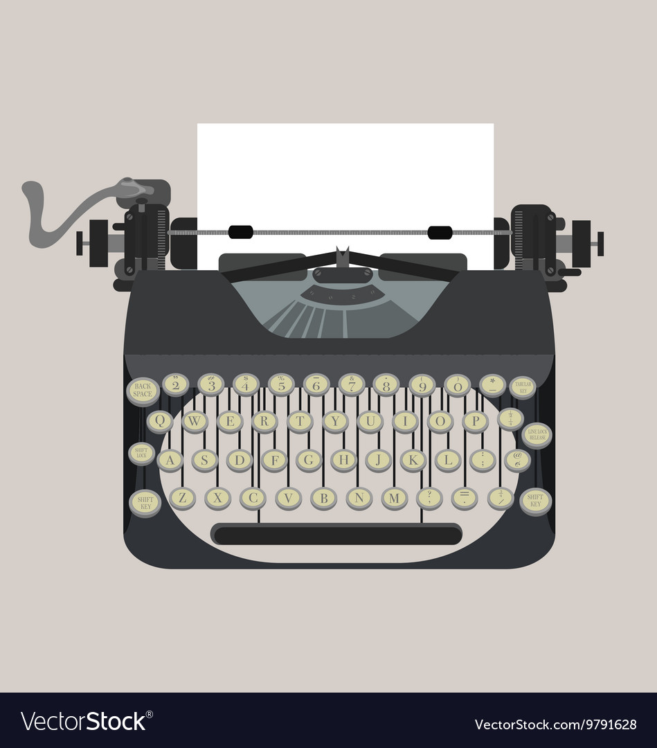 Typewriter Royalty Free Vector Image - VectorStock