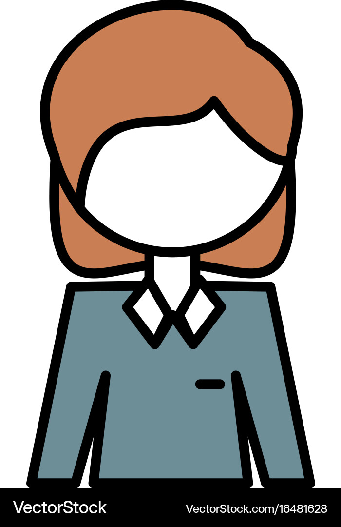 Woman profile cartoon Royalty Free Vector Image