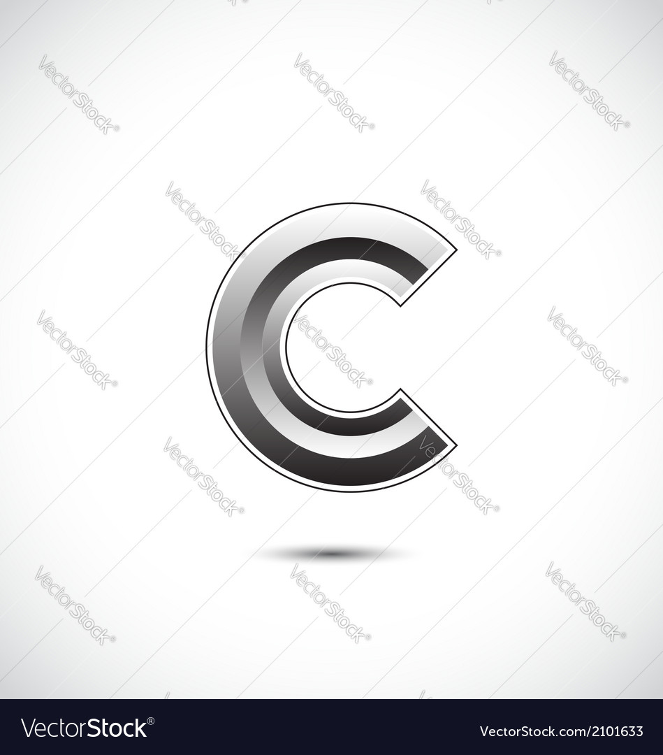 Abstract icon based on letter c Royalty Free Vector Image