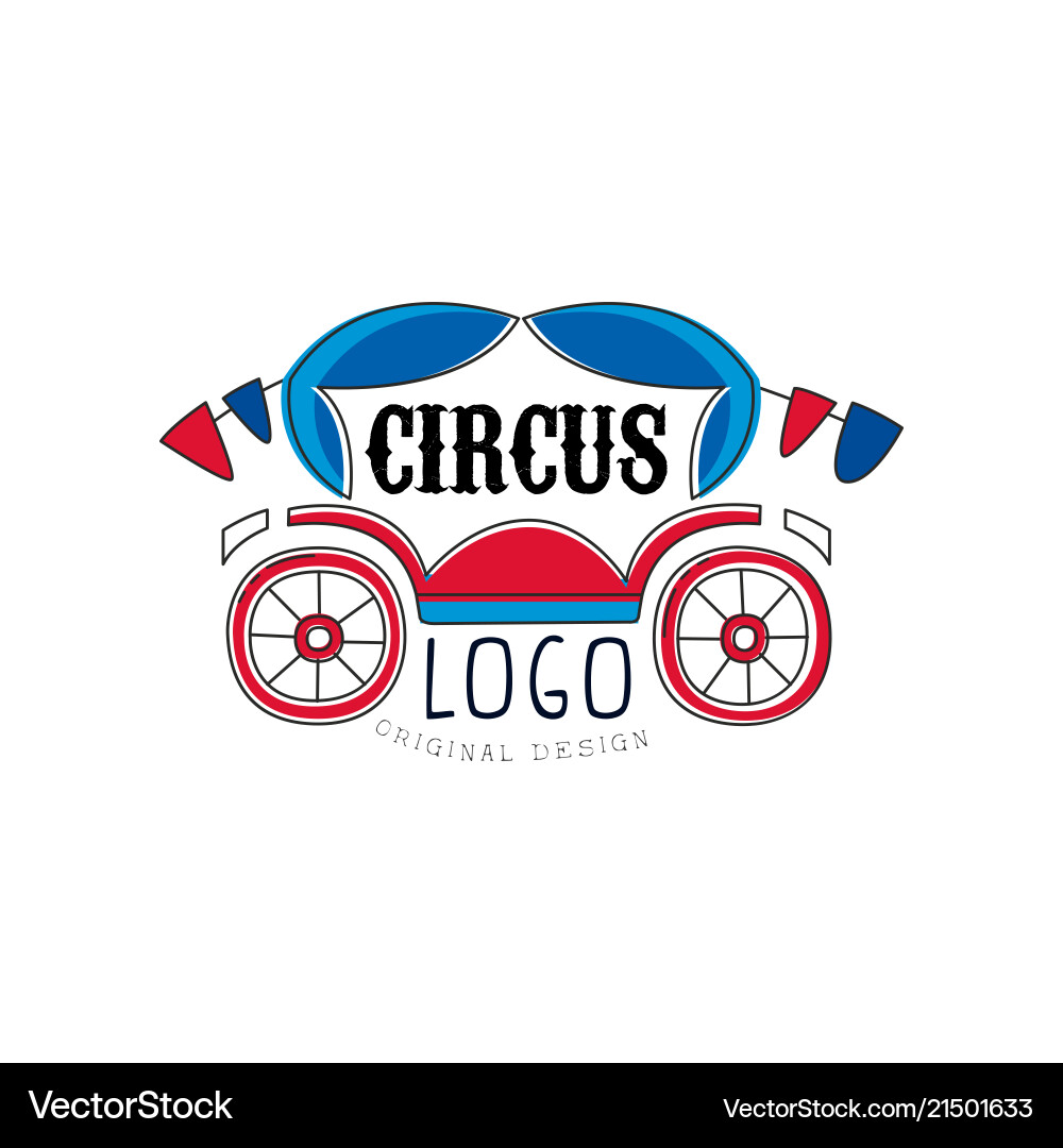 Circus logo original design emblem for amusement Vector Image