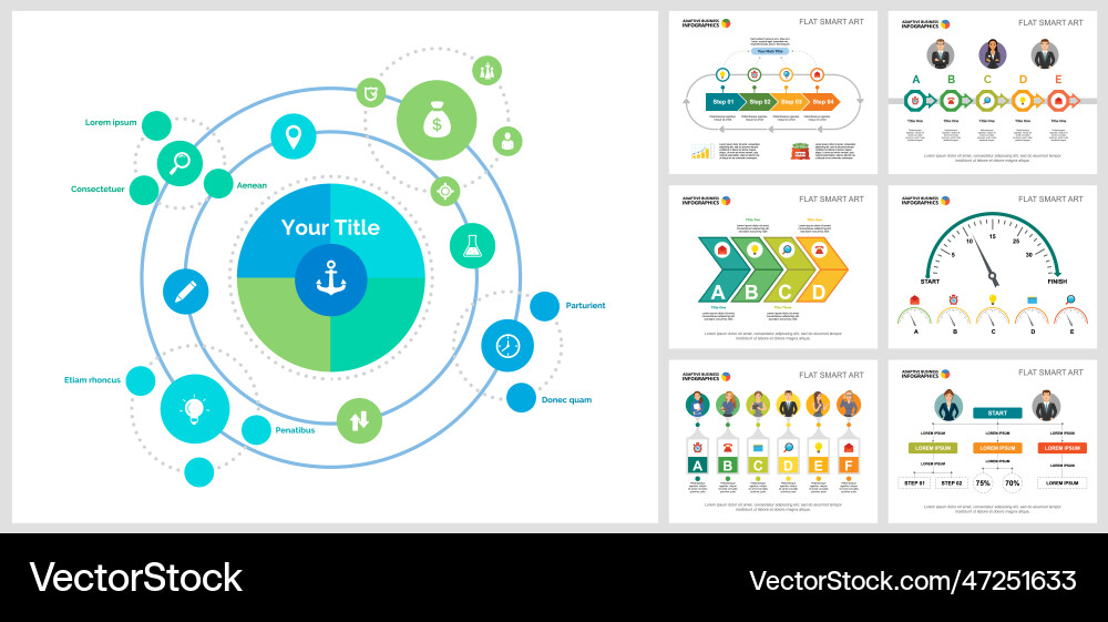 Colorful research or training concept infographic Vector Image