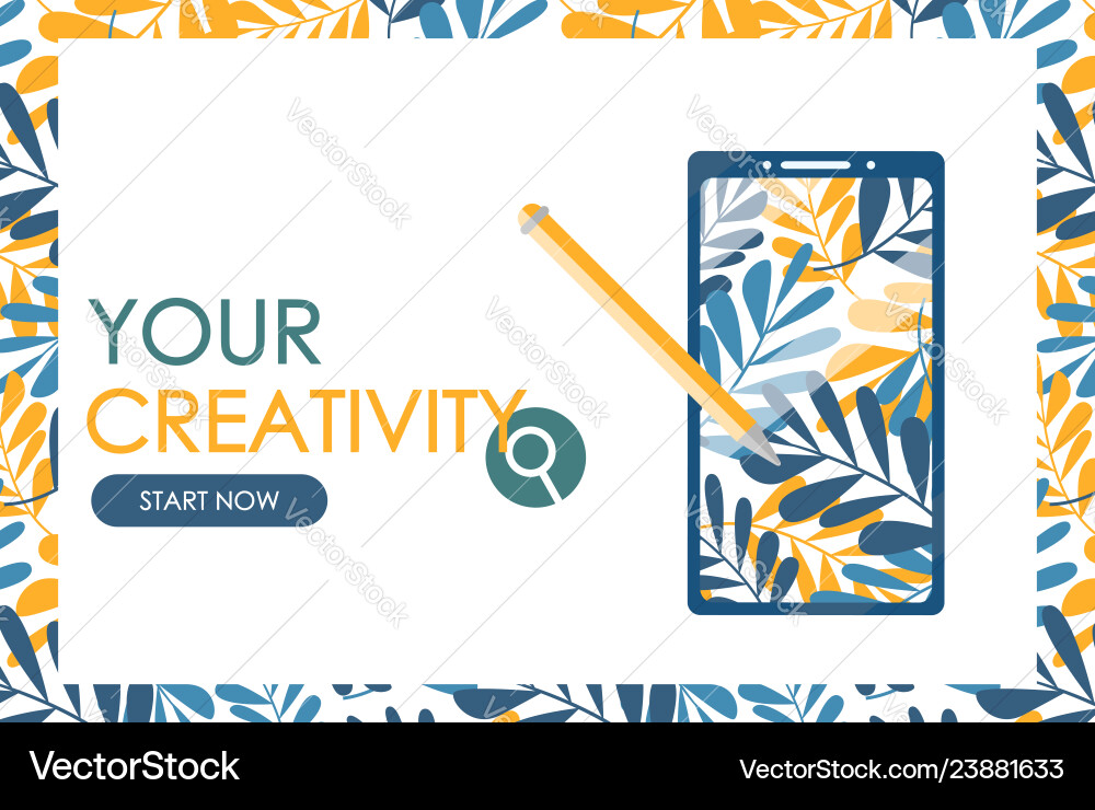 Concept of graphic courses drawing lessons Vector Image