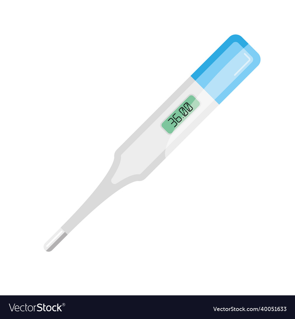 Digital thermometer device Royalty Free Vector Image
