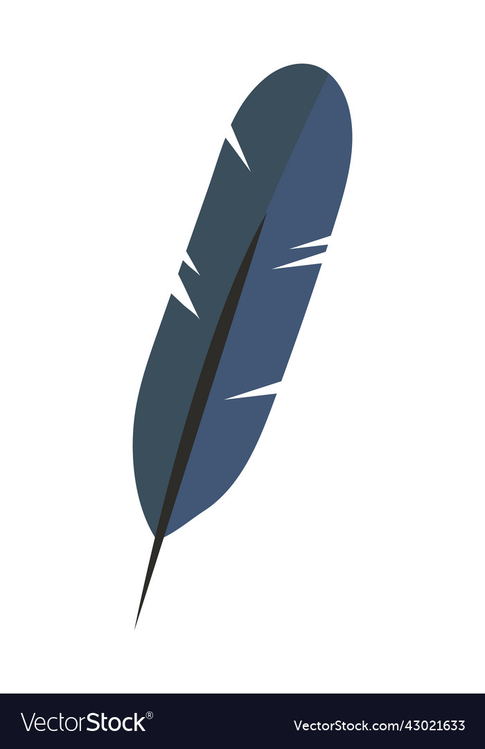 Feather icon flat Royalty Free Vector Image - VectorStock