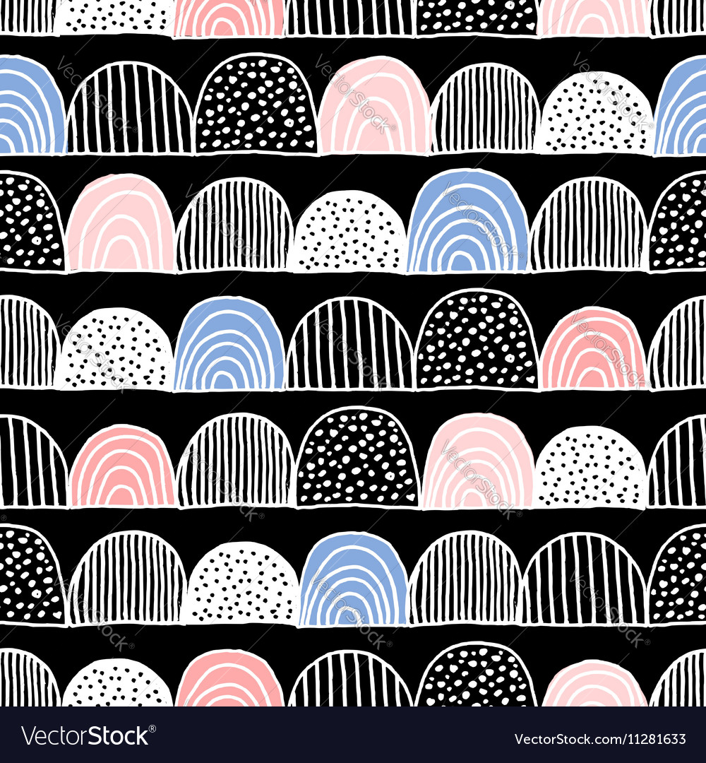 Hand drawn seamless pattern Royalty Free Vector Image