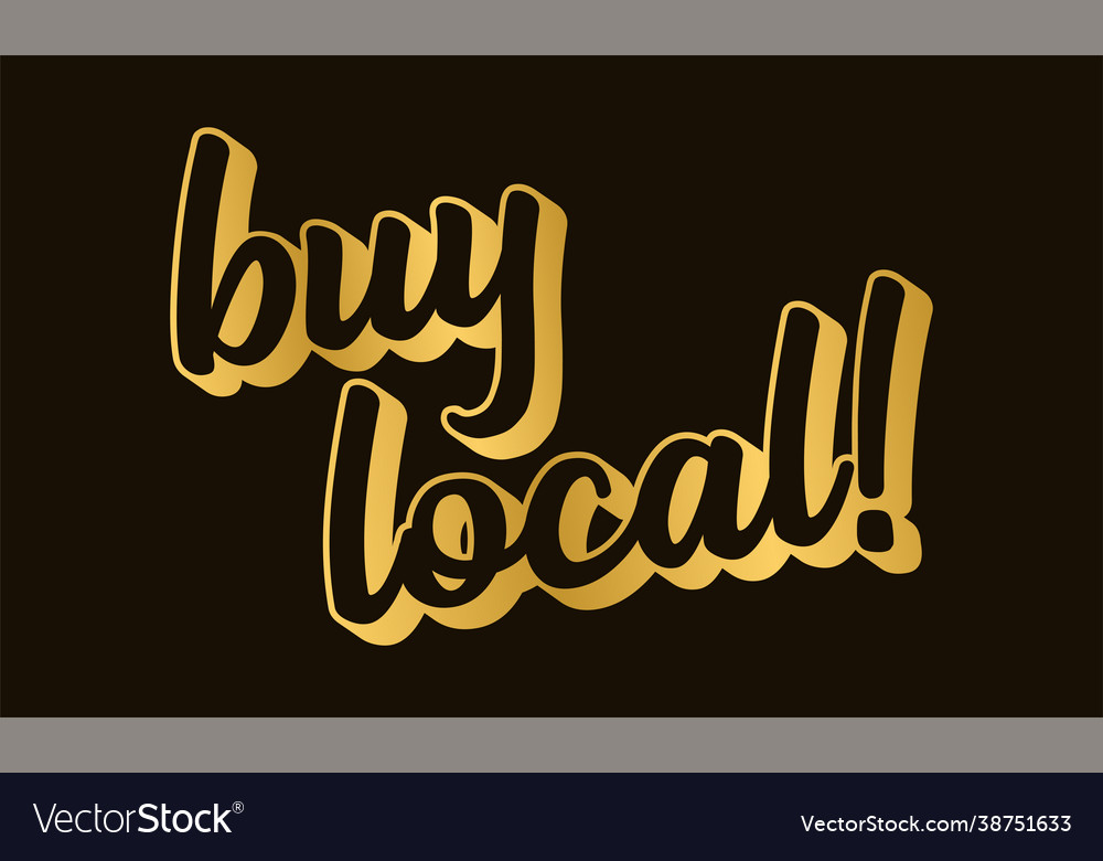 Hand sketched buy local quote as ad web banner Vector Image