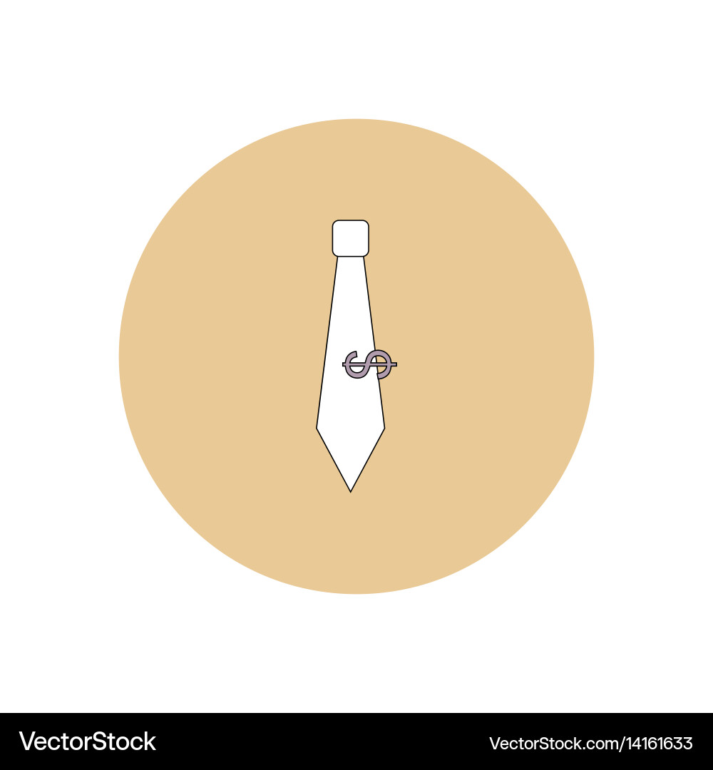 In flat design of tie Royalty Free Vector Image