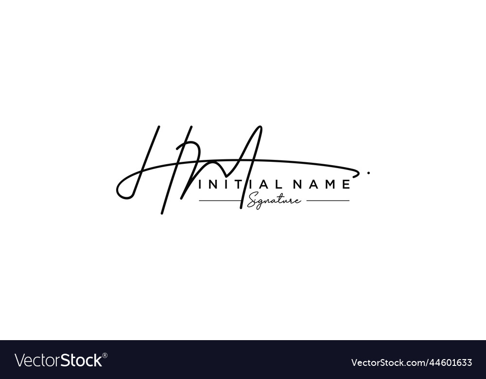 Initial hm signature logo template hand drawn Vector Image