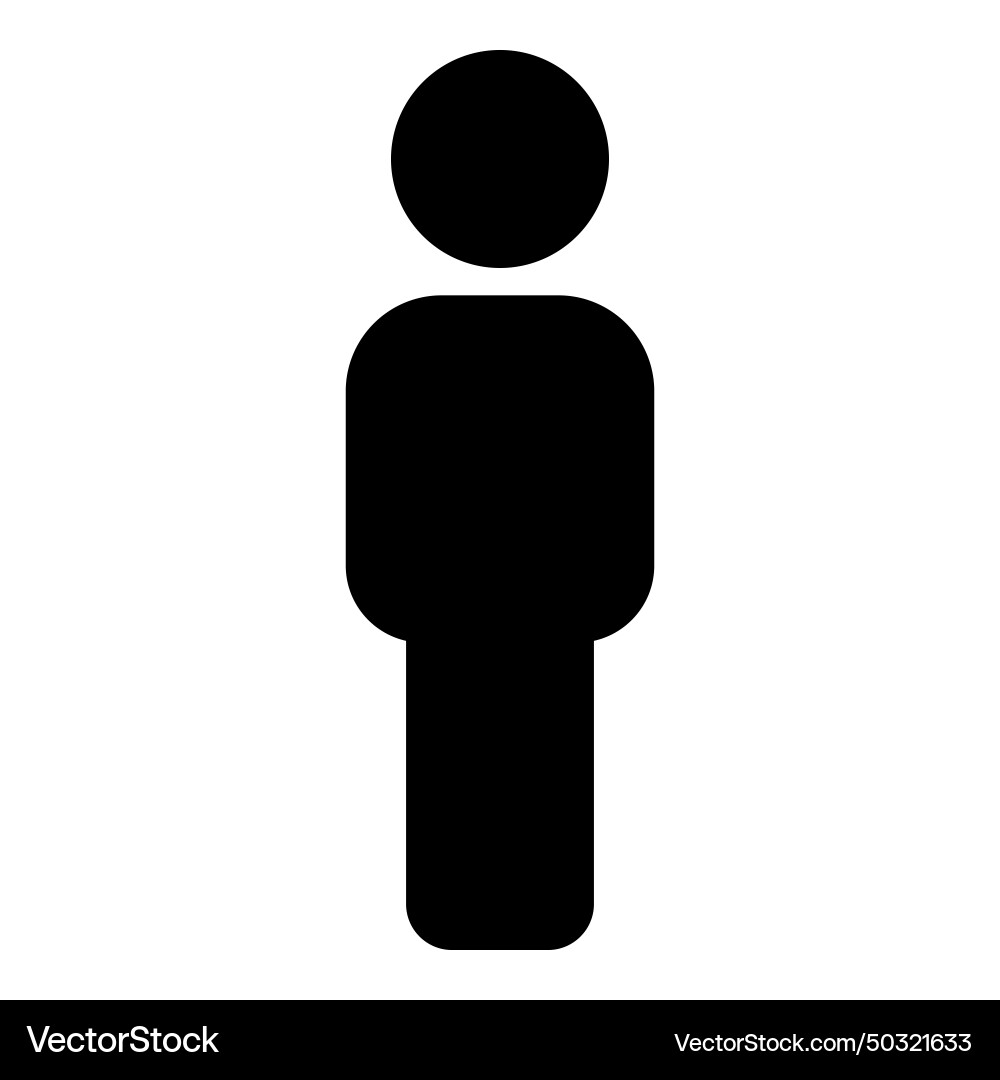 Male flat icon isolated on white background Vector Image