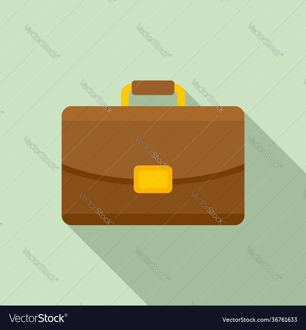 Marketing briefcase icon flat style Royalty Free Vector