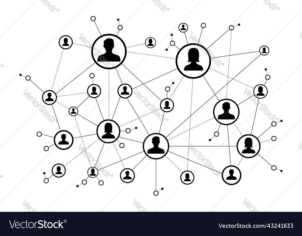 Social network scheme concept people icons Vector Image Social network scheme concept people icons Vector Image