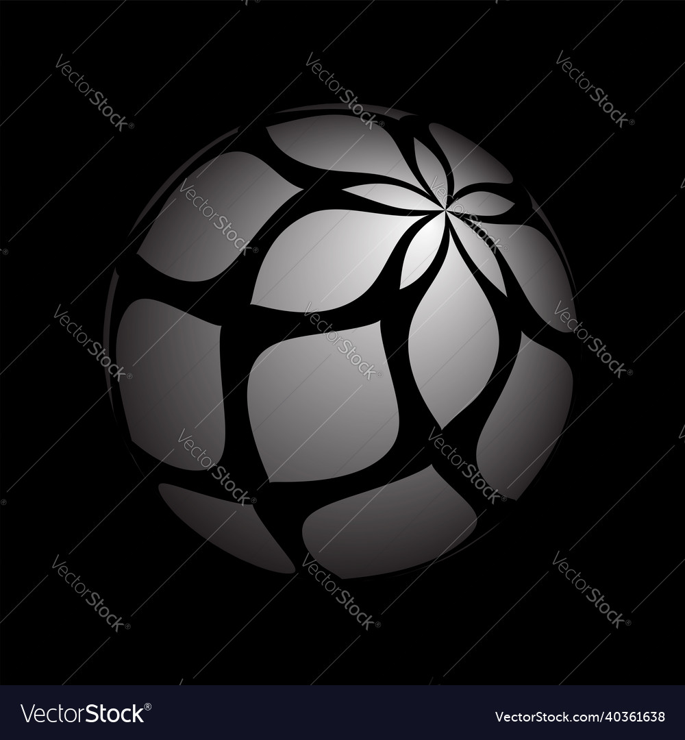 3d spherical shape Royalty Free Vector Image - VectorStock