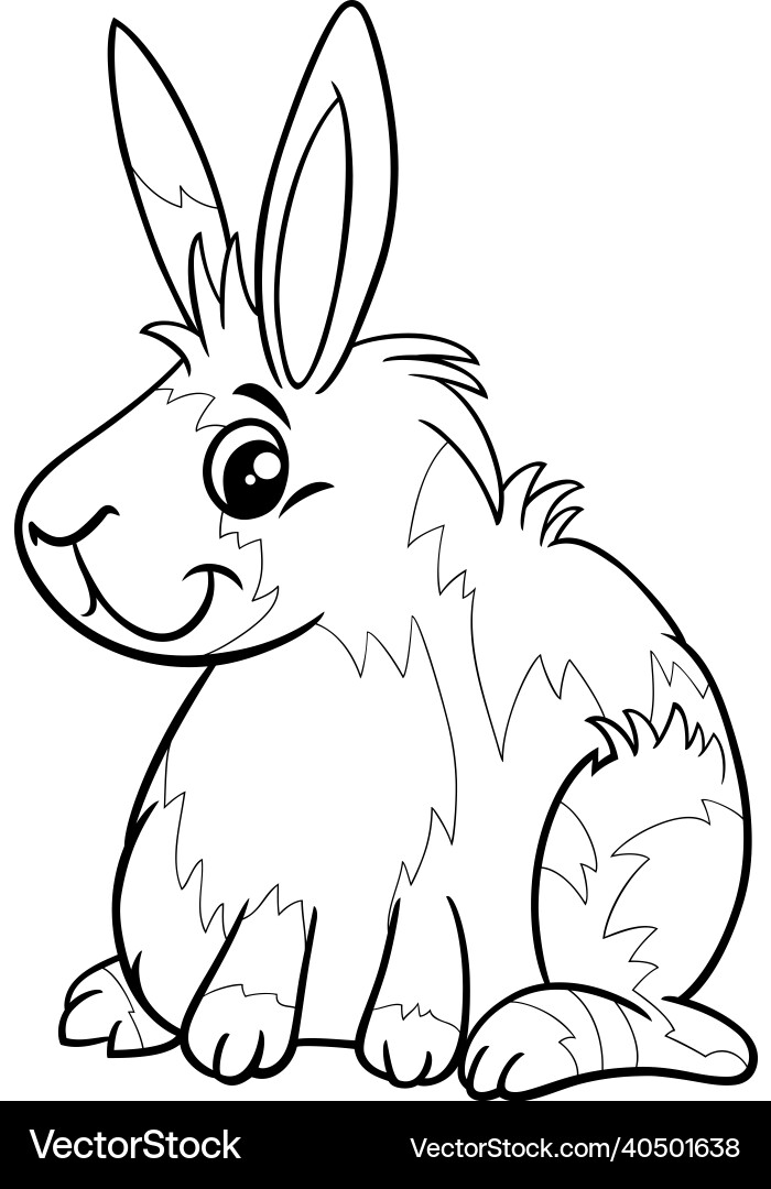 Cartoon miniature rabbit animal character Vector Image