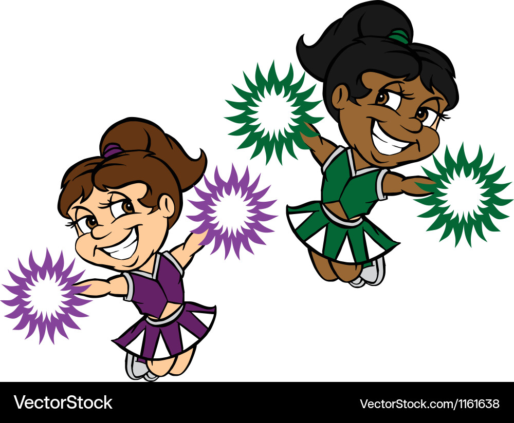 Cheerleader girls Royalty Free Vector Image - VectorStock
