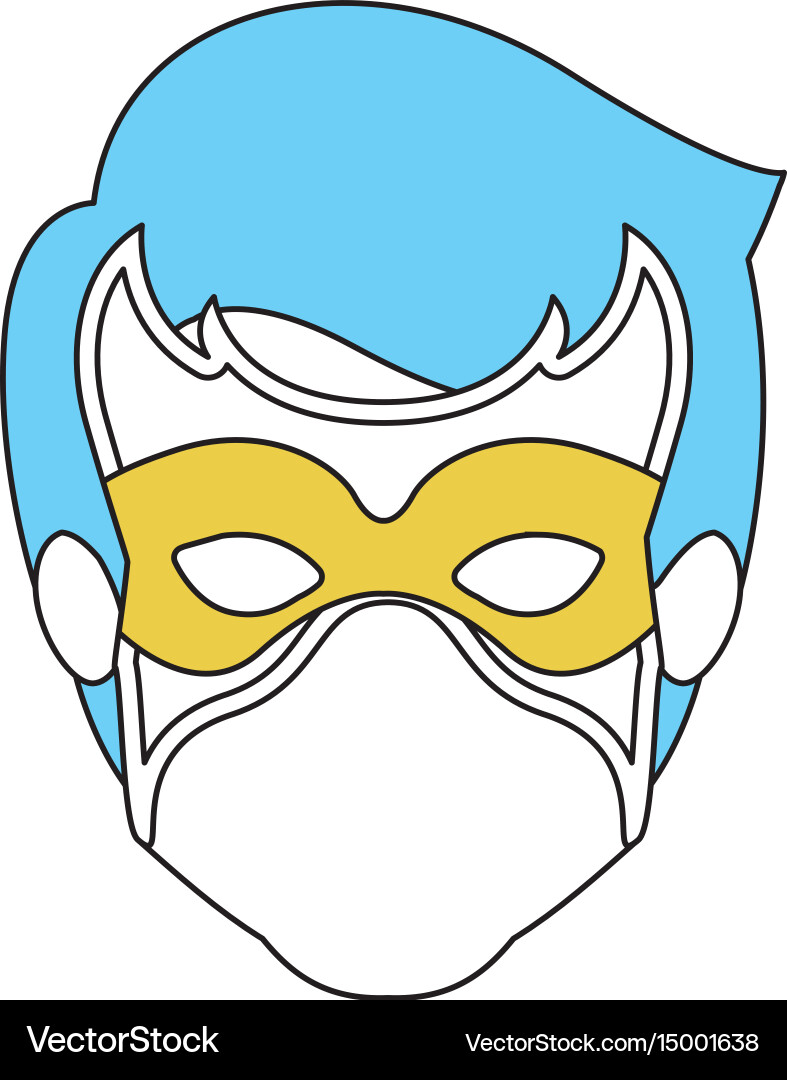 Color silhouette with faceless guy superhero Vector Image