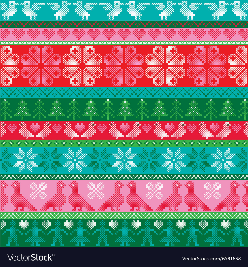 Embroidered border patterns Royalty Free Vector Image