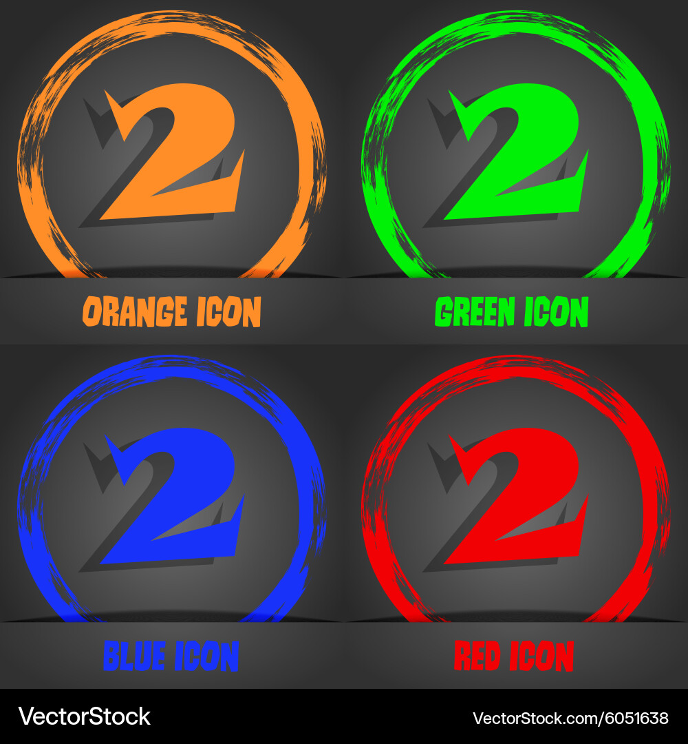 Second place award sign winner symbol step two Vector Image