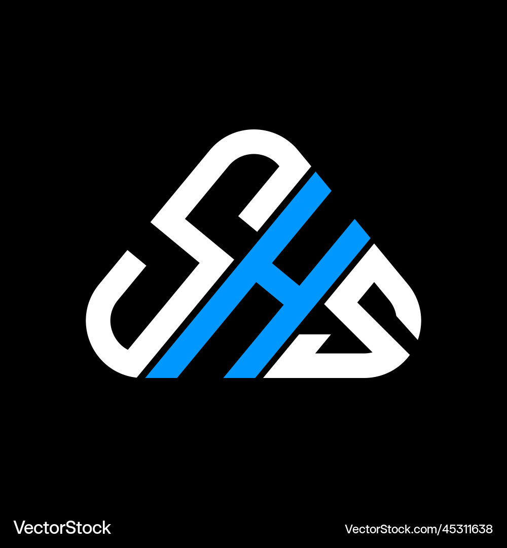 Shs letter logo creative design with graphic Vector Image