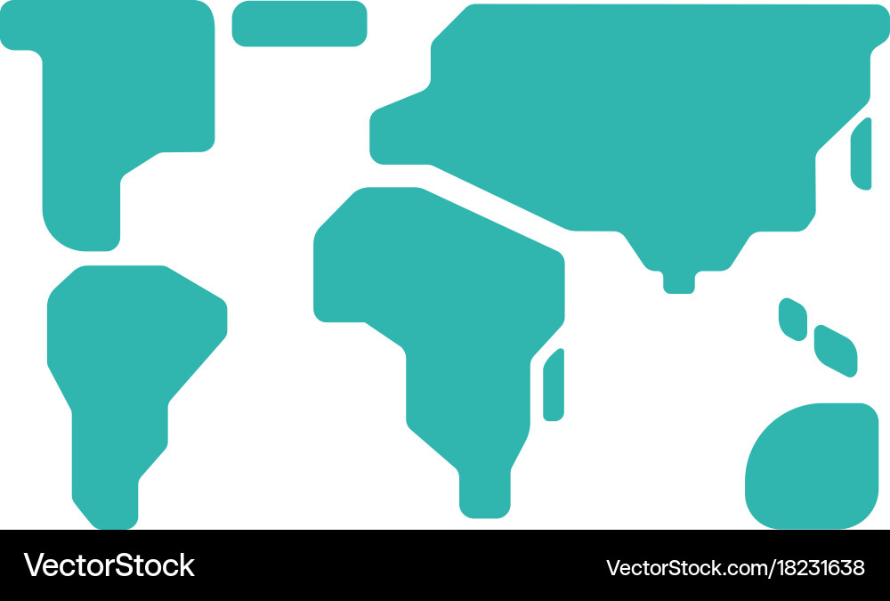 World map sign and icon color Royalty Free Vector Image