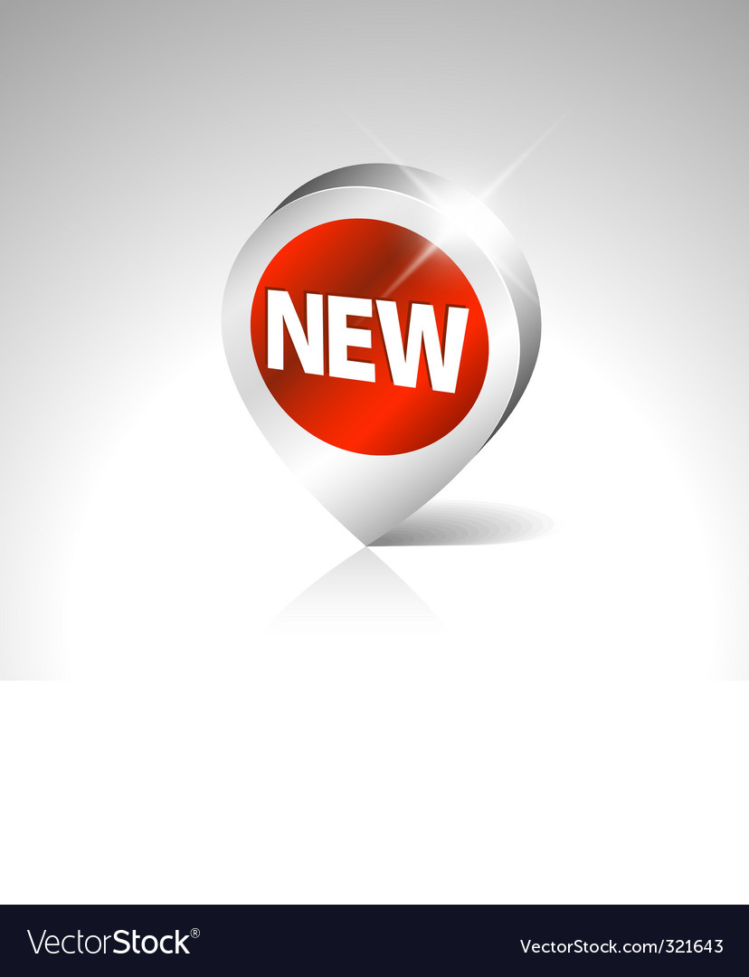 3d pointer for new item Royalty Free Vector Image