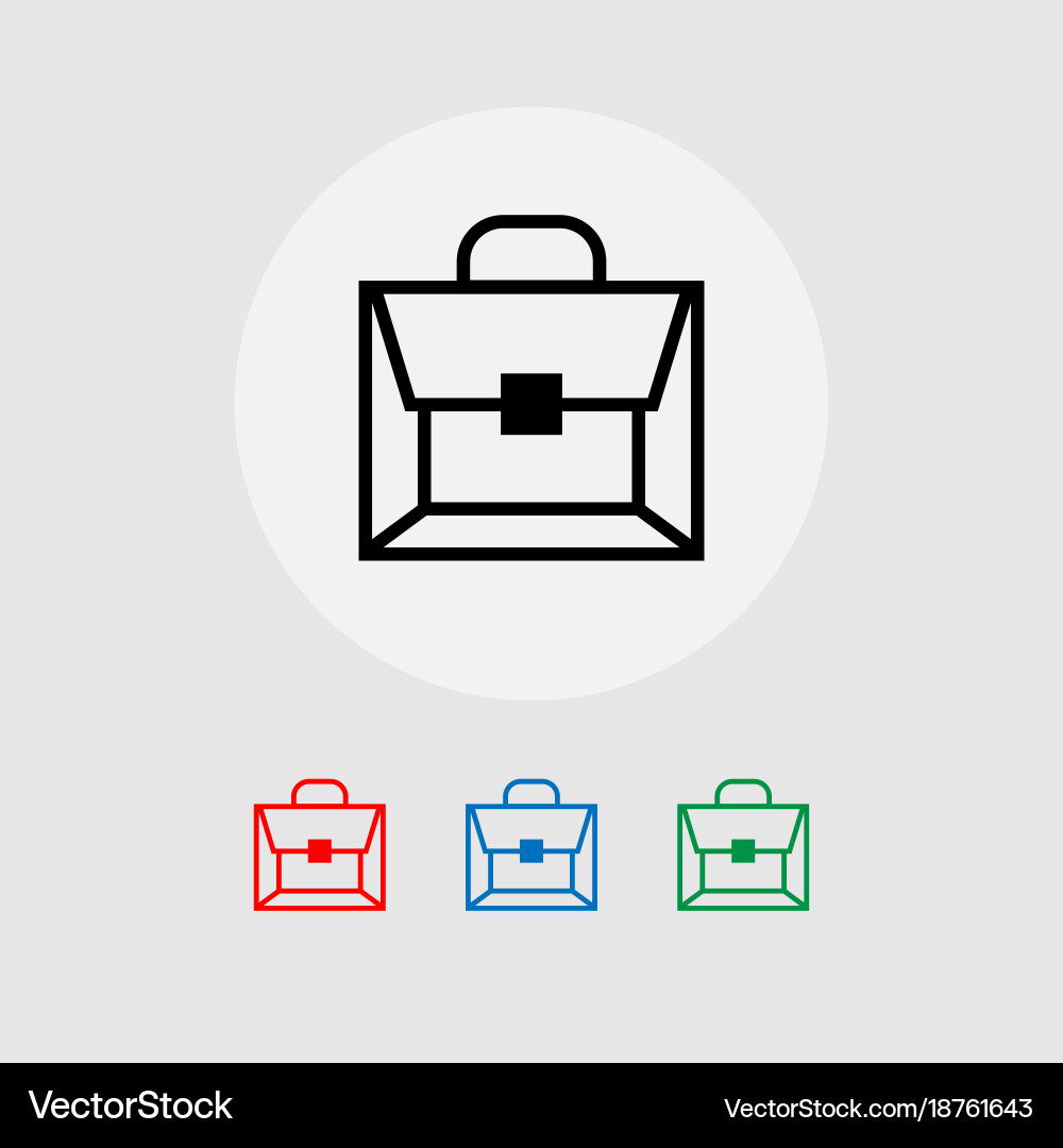 A set of briefcase icons Royalty Free Vector Image