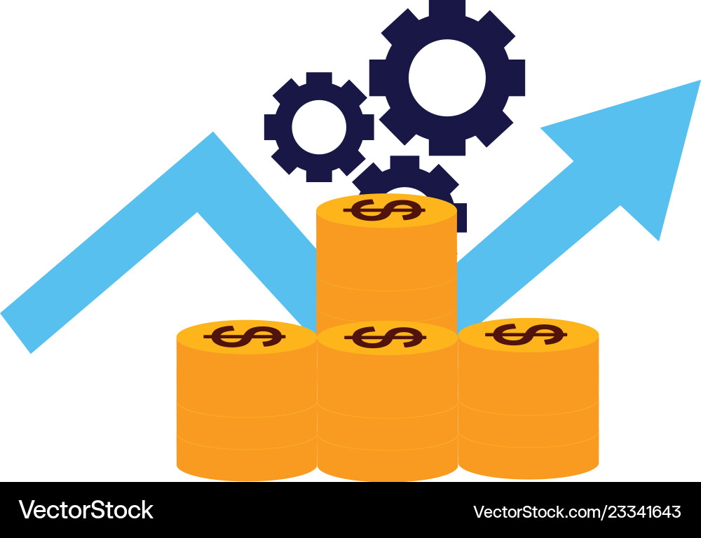 Business money success Royalty Free Vector Image
